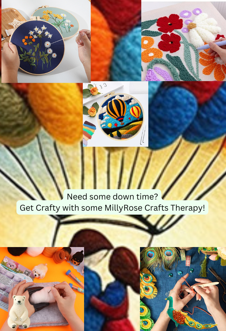 MillyRose Crafts Needle Felting, Embroidery, Punch Needle, Crochet