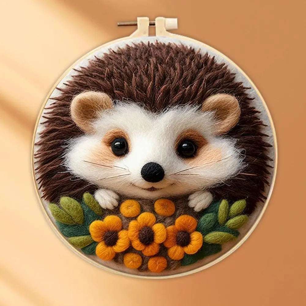 2D Animal Needle Felting Kit Create Cute Animal Wool Paintings Easily ...